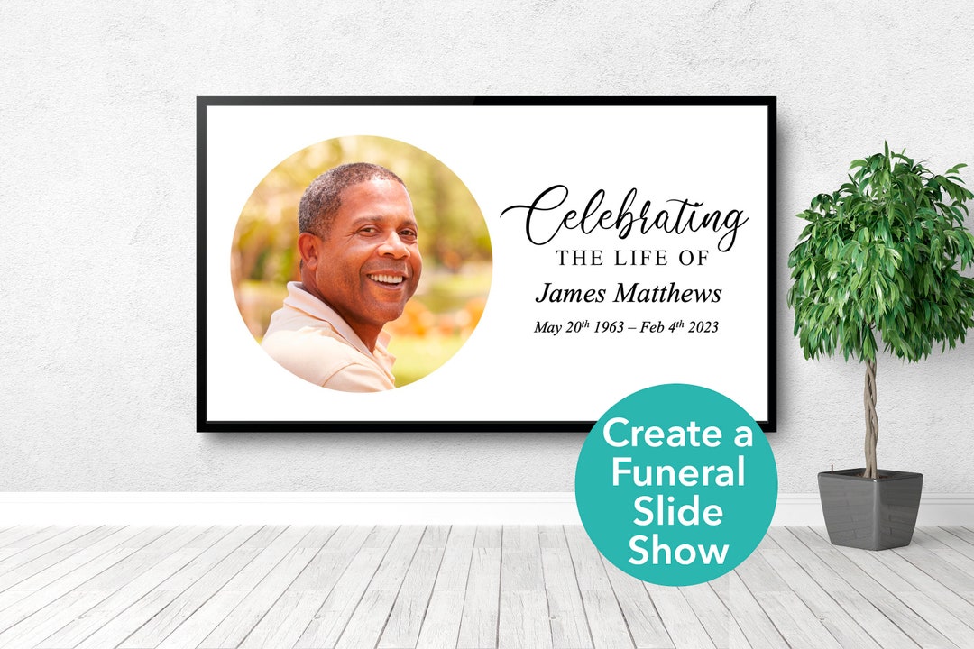 Premium Funeral Slideshow Template With Modern Design, Funeral ...