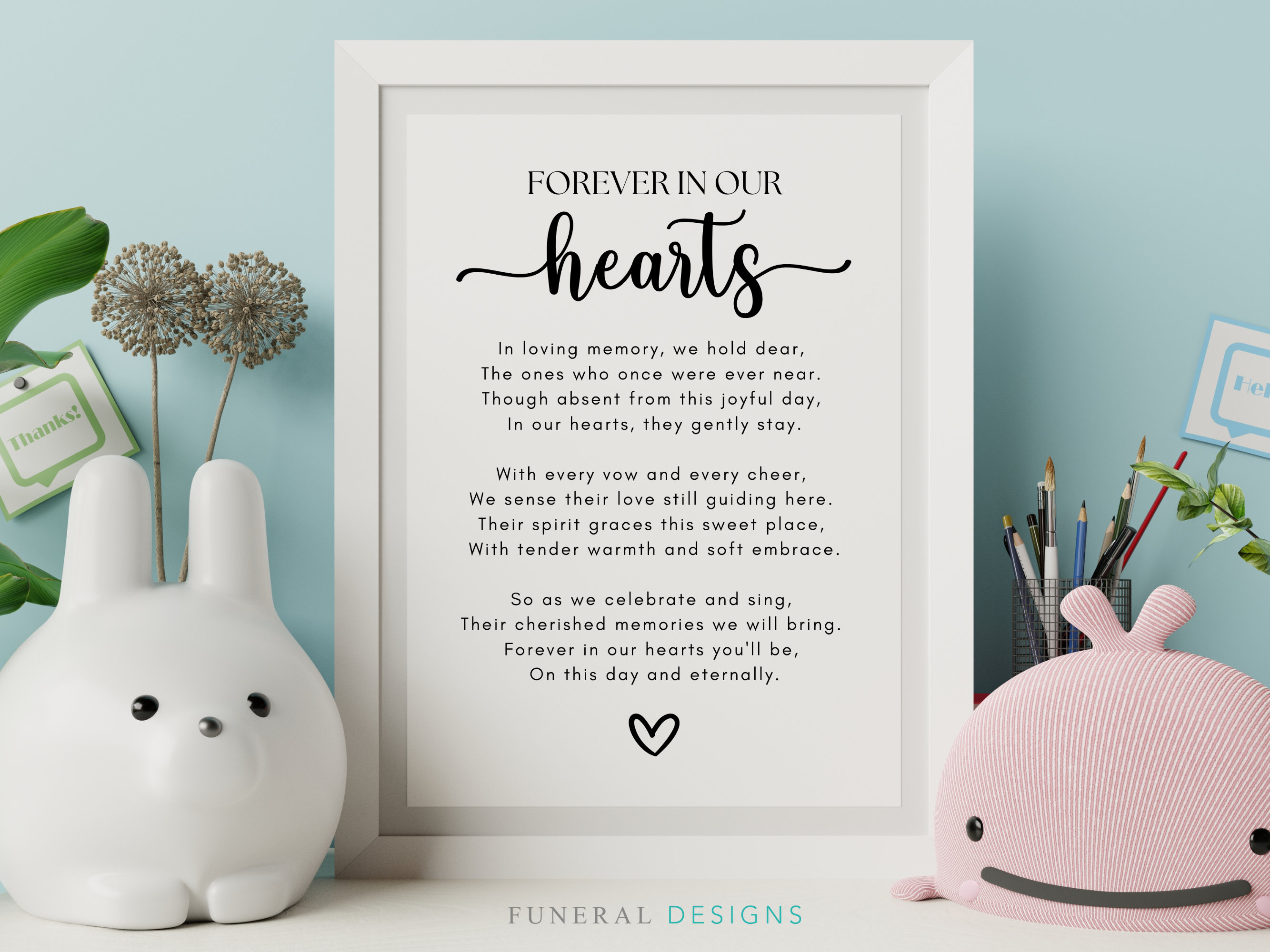 Baby Shower Memorial Sign, Wedding Memorial Sign, Memorial Poem, Memory ...