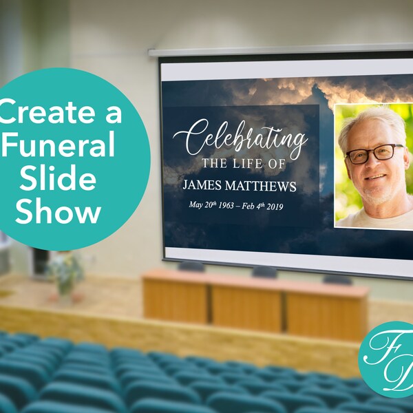 Funeral Slideshow Template Canva - Etsy