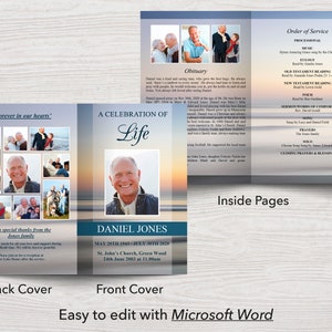 Beach Sunset Funeral Powerpoint Template FREE Funeral - Etsy UK