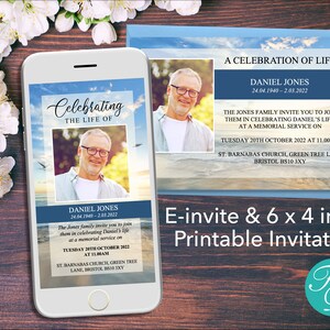 Funeral E-invite & Invitation Card Funeral Invitation Celebration of ...