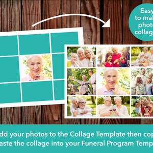 Funeral Photo Collages for Funeral Program Templates | Pick a Collage ...