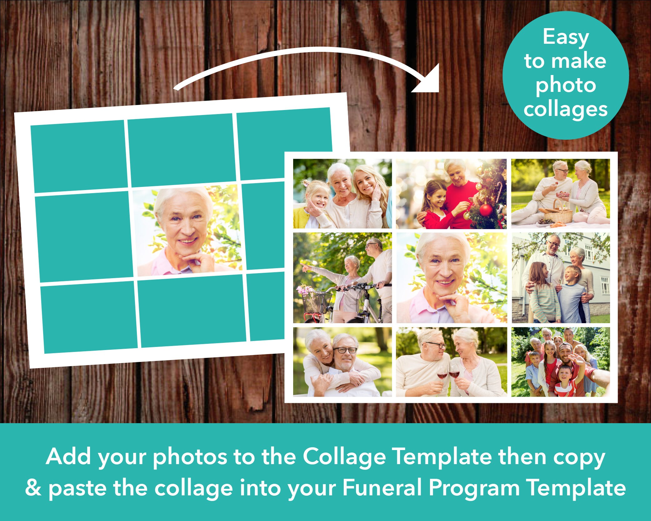 Funeral Photo Collages for Funeral Program Templates | Pick a Collage ...