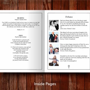 Catholic Funeral Program Template (8 Page) | 11 X 17 Inch Catholic ...