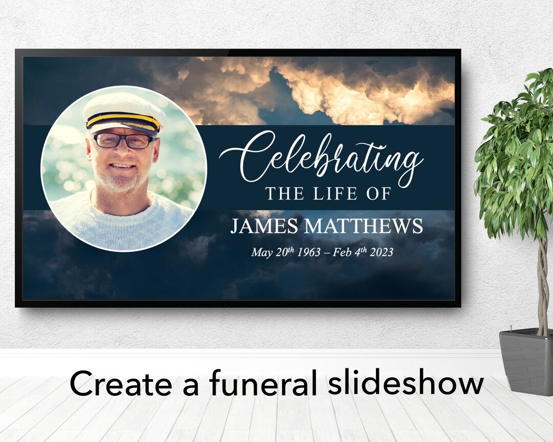 Premium Funeral Powerpoint Template Funeral Slideshow Template Memorial ...