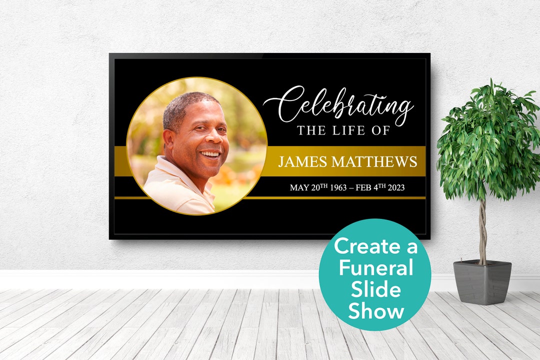 Funeral Video Slideshow Template for Celebration of Life | Funeral ...