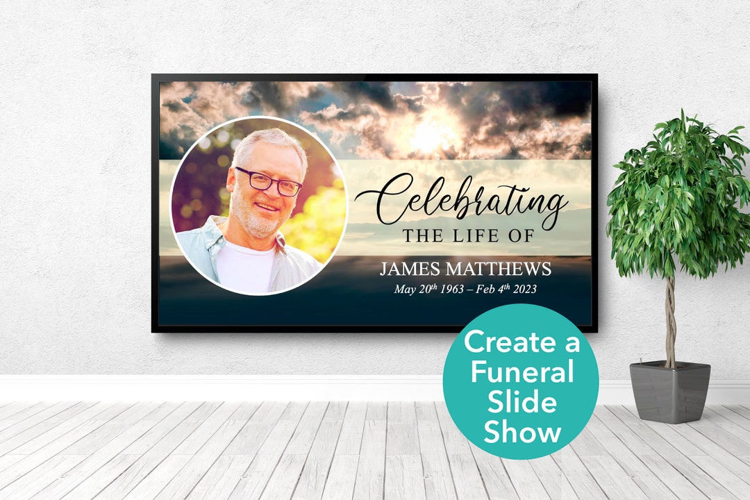 Funeral Video Slideshow Template for Memorial Service | Funeral ...