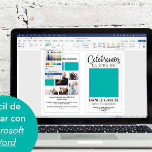 Plantilla De Programa Funerario De 4 Páginas | Spanish Funeral Program ...