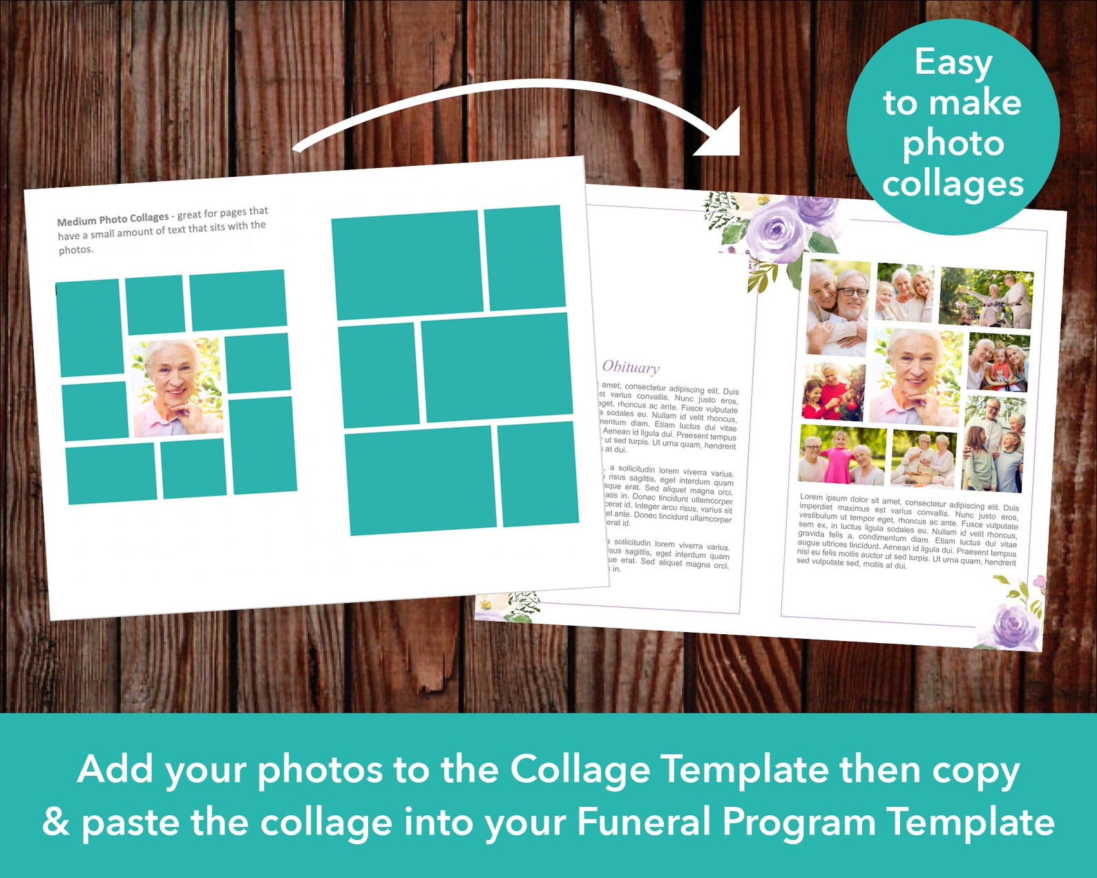 Funeral Photo Collages for Funeral Program Templates | Pick a Collage ...