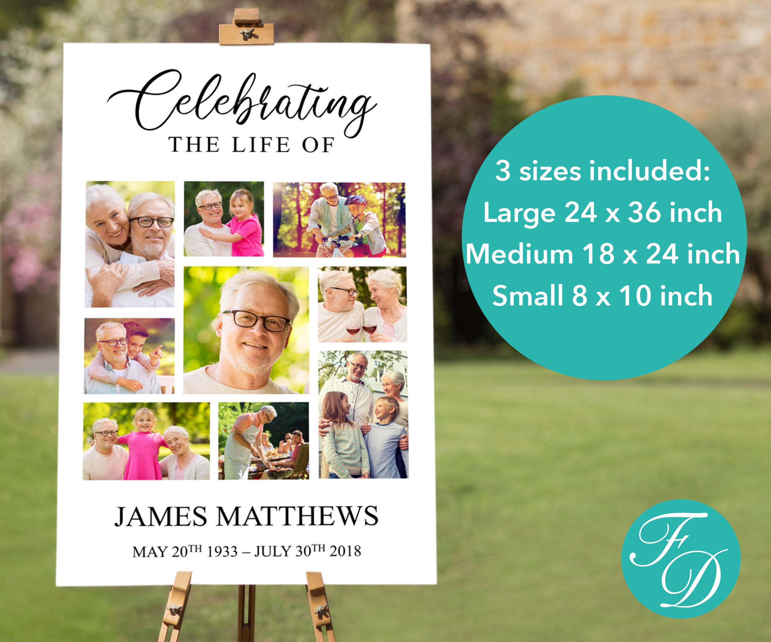 Funeral Welcome Sign for Men Celebration of Life Poster - Etsy