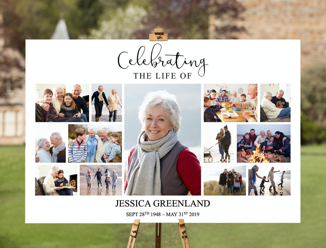 Celebration of Life Poster | Funeral Poster | Funeral Sign ...
