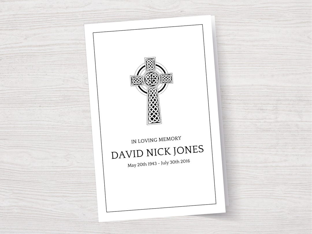 Catholic Funeral Program Template, Order of Service, Memorial Program ...