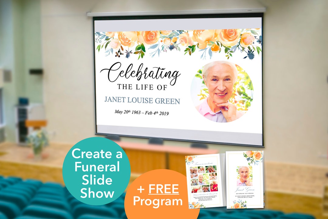 Funeral Slideshow Template FREE Funeral Program Funeral Powerpoint ...