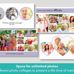 Premium Funeral Slideshow Template | Purple Celebration of Life ...