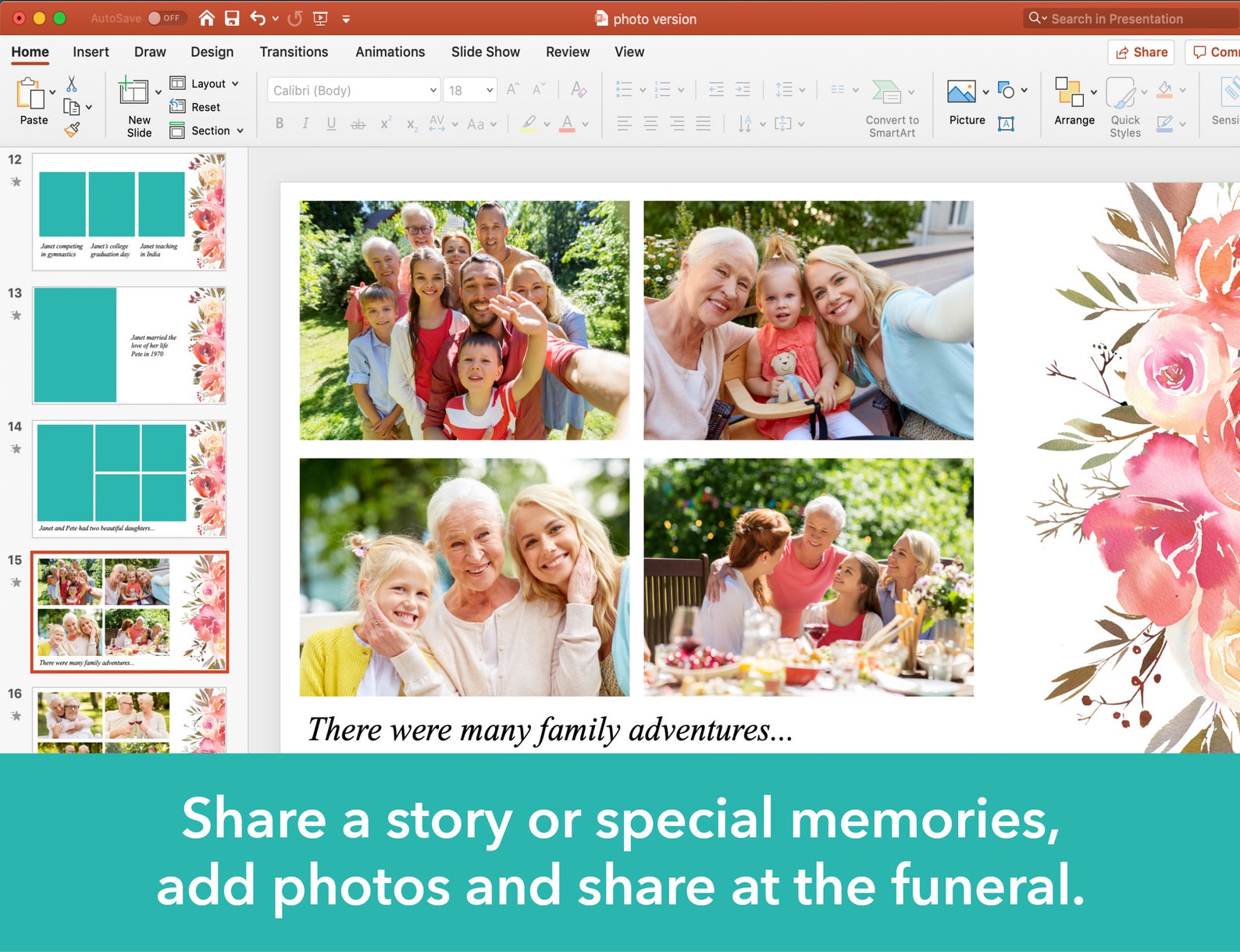 Celebration of Life Slideshow Template Funeral Slideshow - Etsy UK