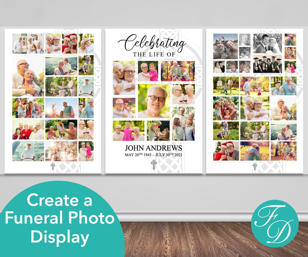 Catholic Funeral Photo Display Celebration of Life Poster Catholic ...
