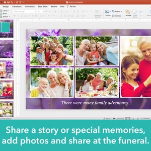 Purple Funeral Slideshow Template | Celebration of Life Slideshow ...