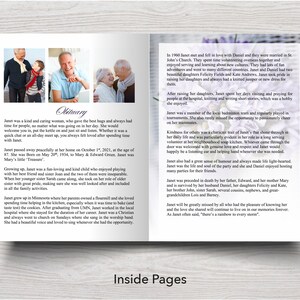 11x17 Funeral Program Template for Woman With 12 Pages | Purple ...