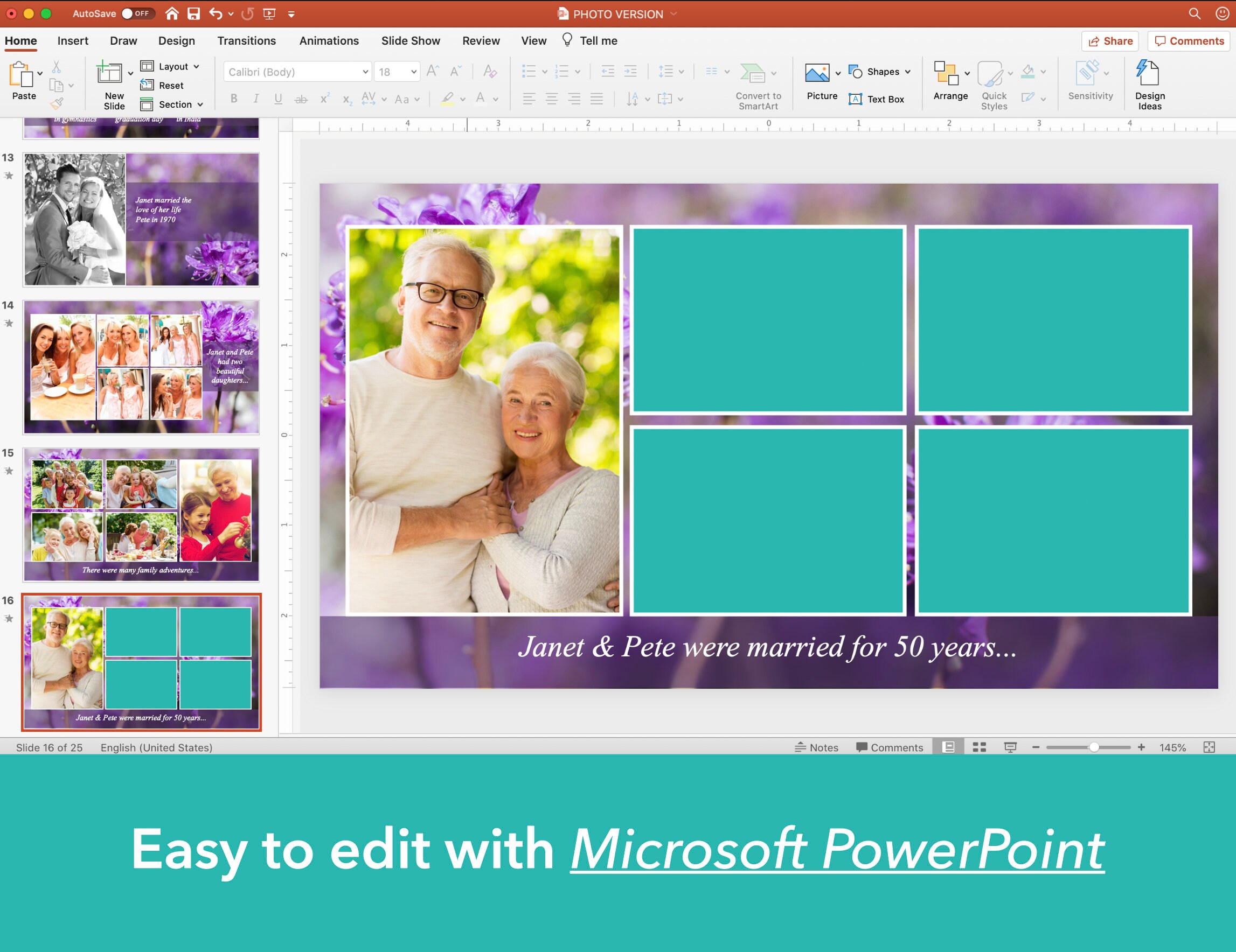 Purple Funeral Slideshow Template | Celebration of Life Slideshow ...