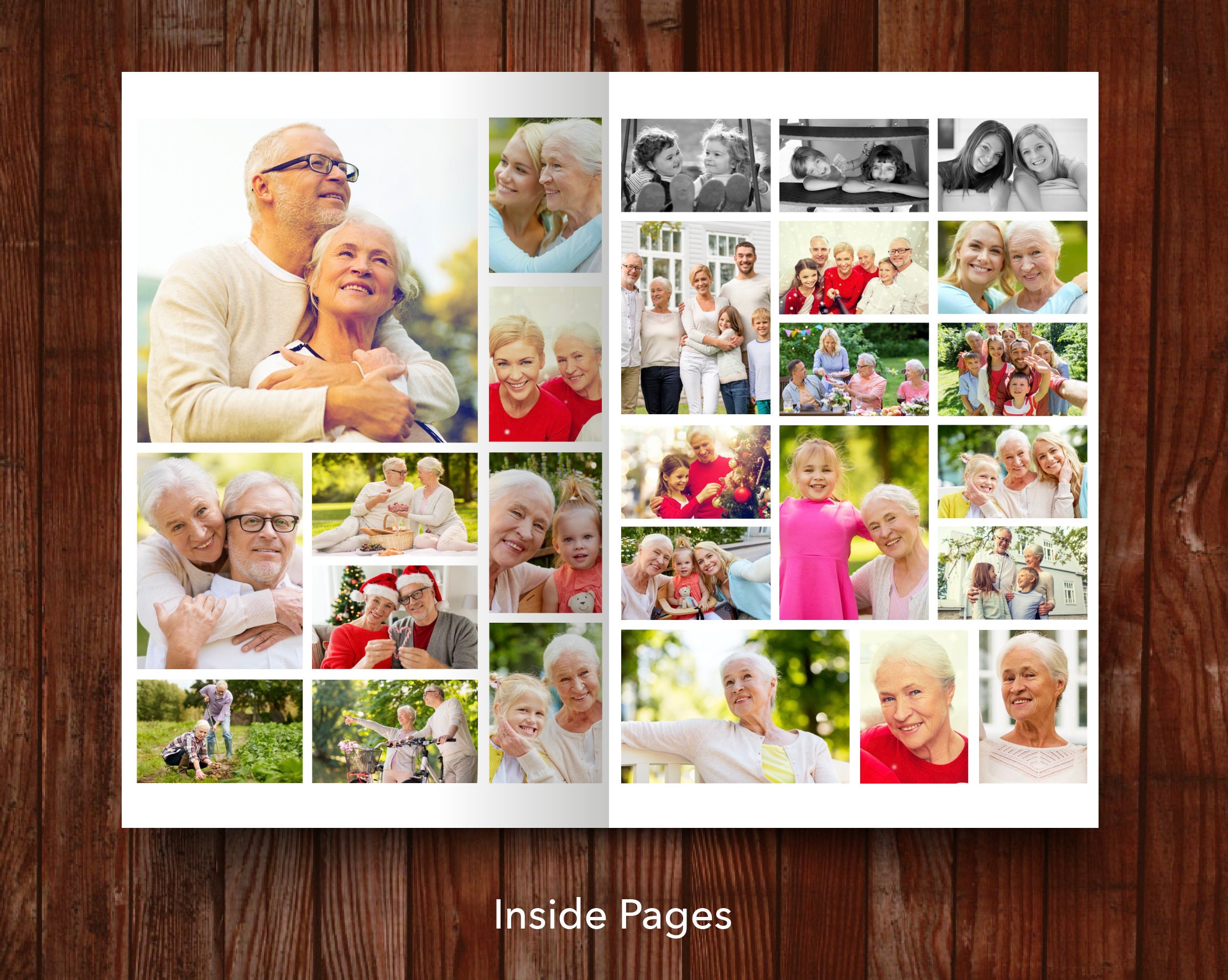 8 Page Funeral Program Template With Photo Collages Obituary | Etsy UK