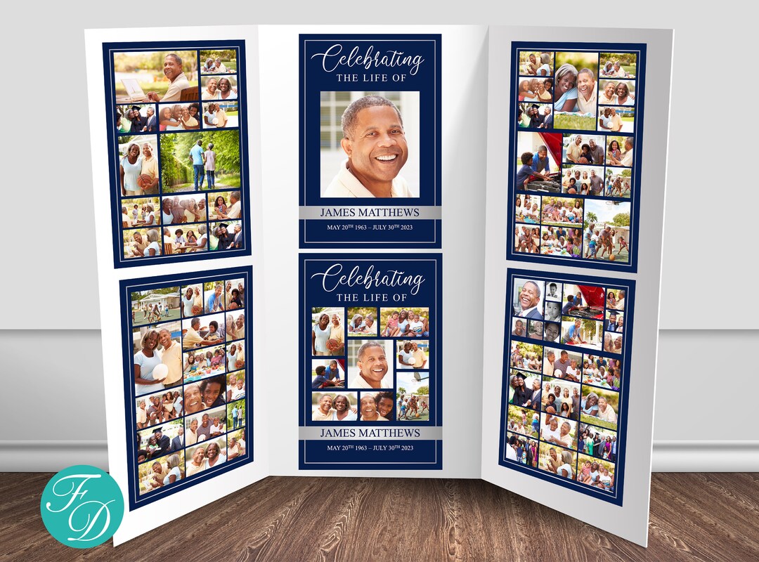 Funeral Poster and Funeral Welcome Sign Bundle Funeral Photo Display ...