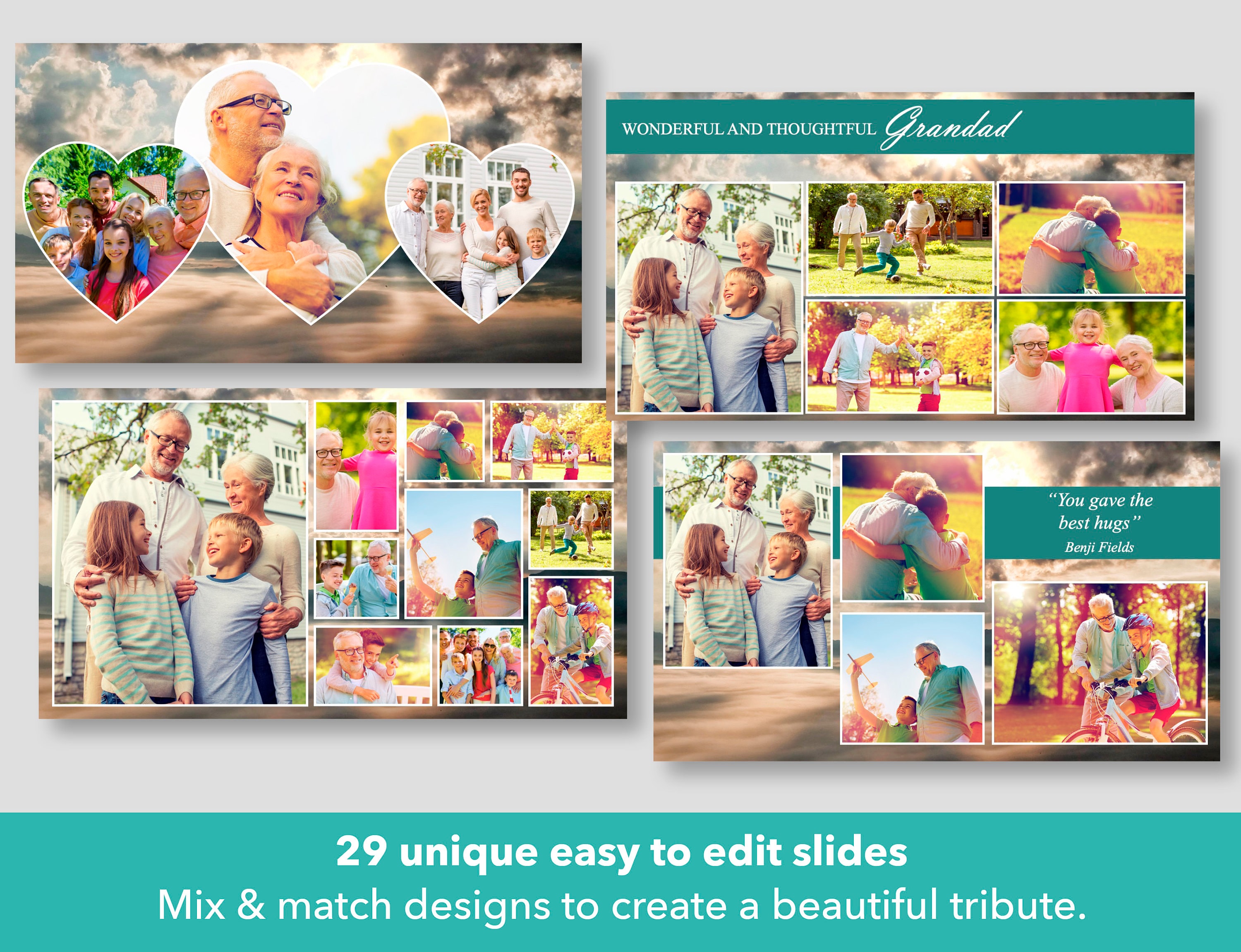 Funeral Video Slideshow Template for Memorial Service | Funeral ...