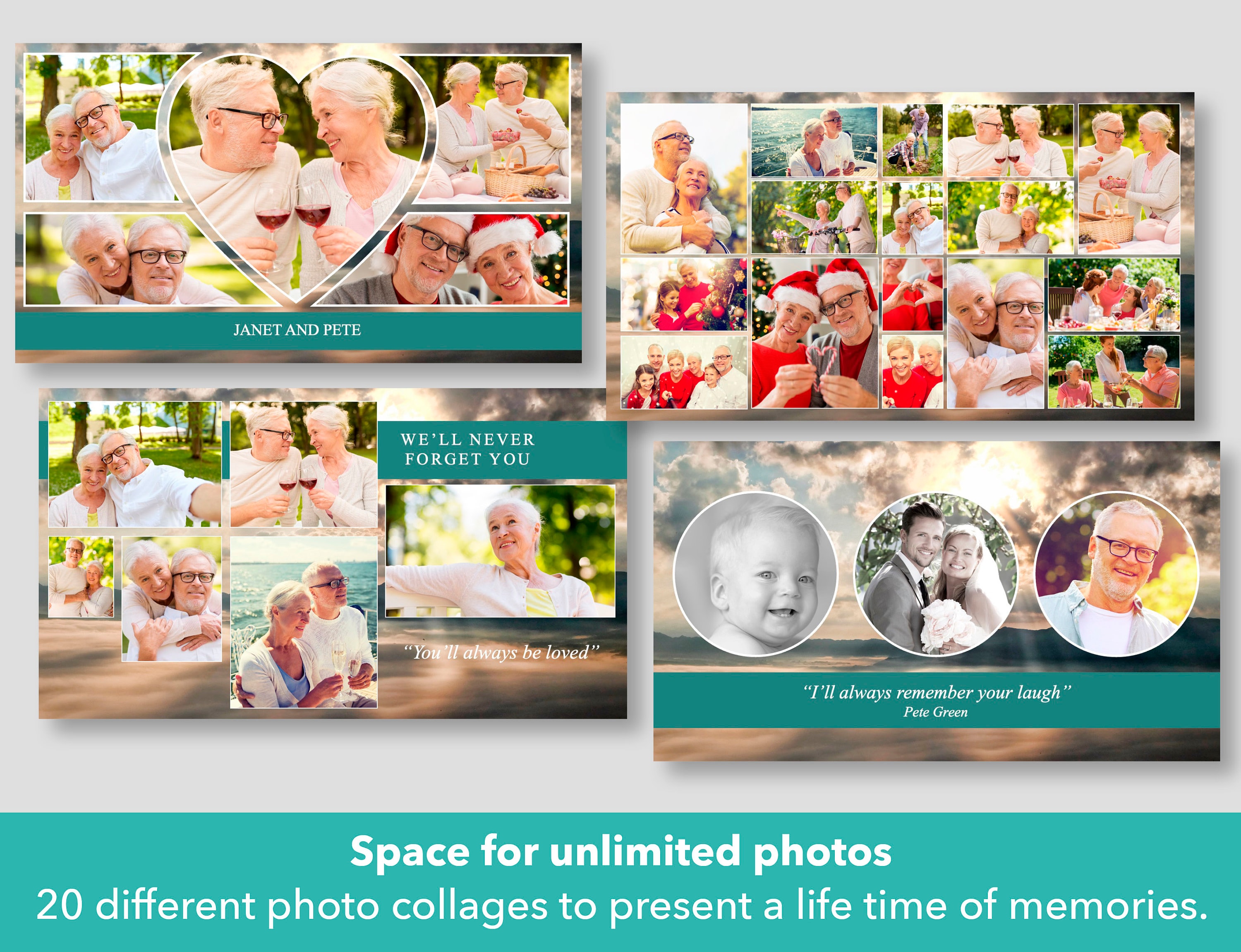 Funeral Video Slideshow Template for Memorial Service | Funeral ...