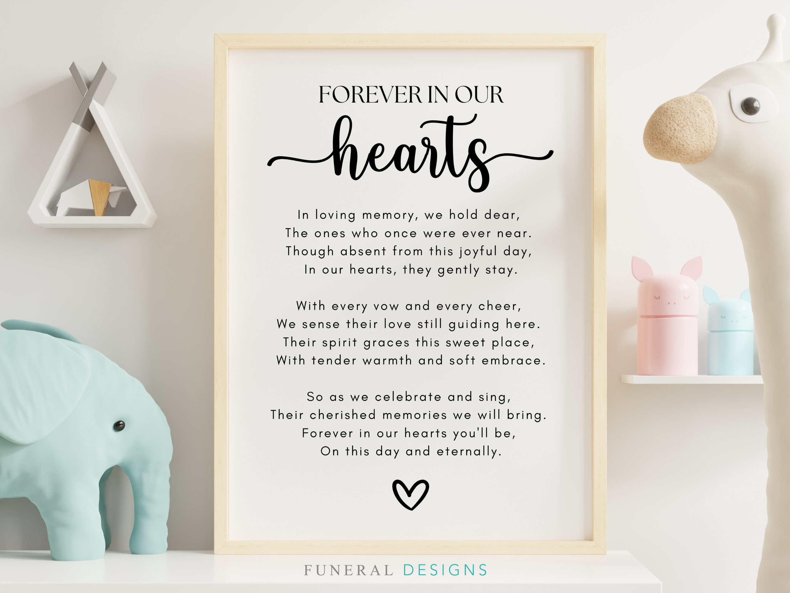 Baby Shower Memorial Sign, Wedding Memorial Sign, Memorial Poem, Memory ...