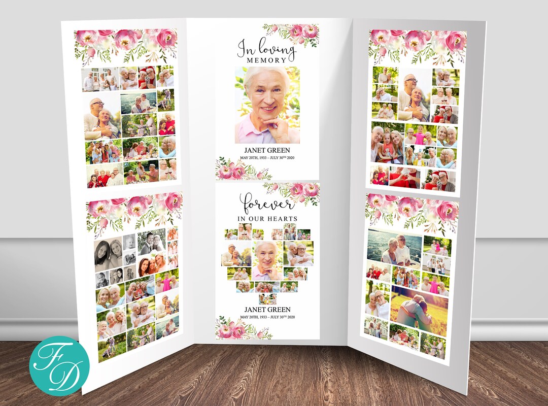 Funeral Poster and Funeral Welcome Sign Bundle Funeral Photo Display ...