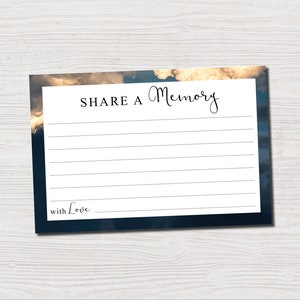 Share a Memory Sign & Cards Celebration of Life Memorial Share a Memory ...
