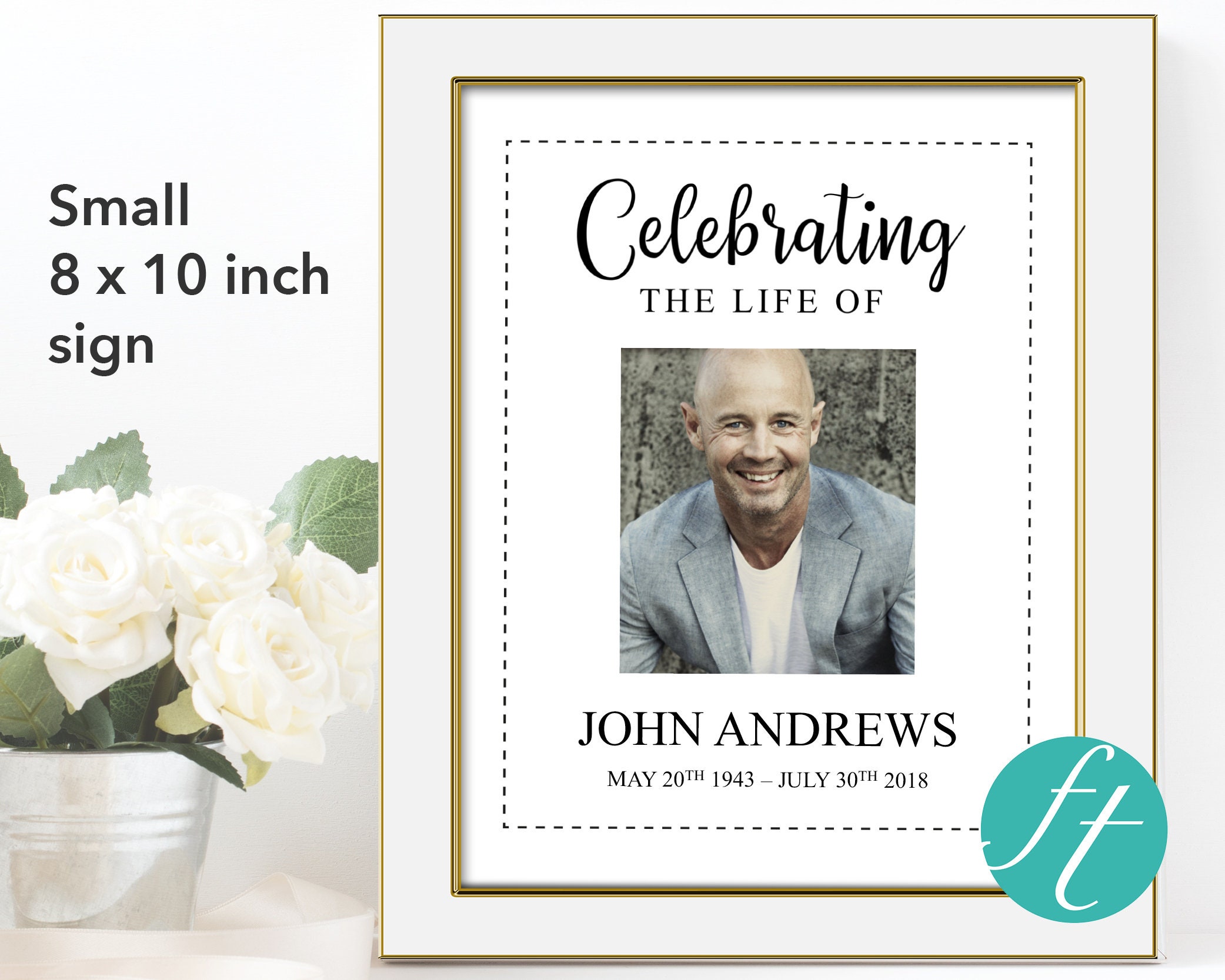 Classic Funeral Welcome Sign for Men Celebration of Life | Etsy