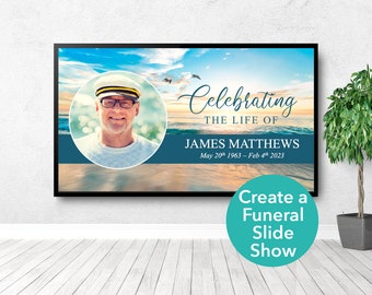 Celebration of Life Funeral Powerpoint Template - Etsy Canada