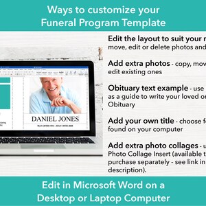 Daisy Funeral Program Template | Order of Service With Daisies | Daisy ...