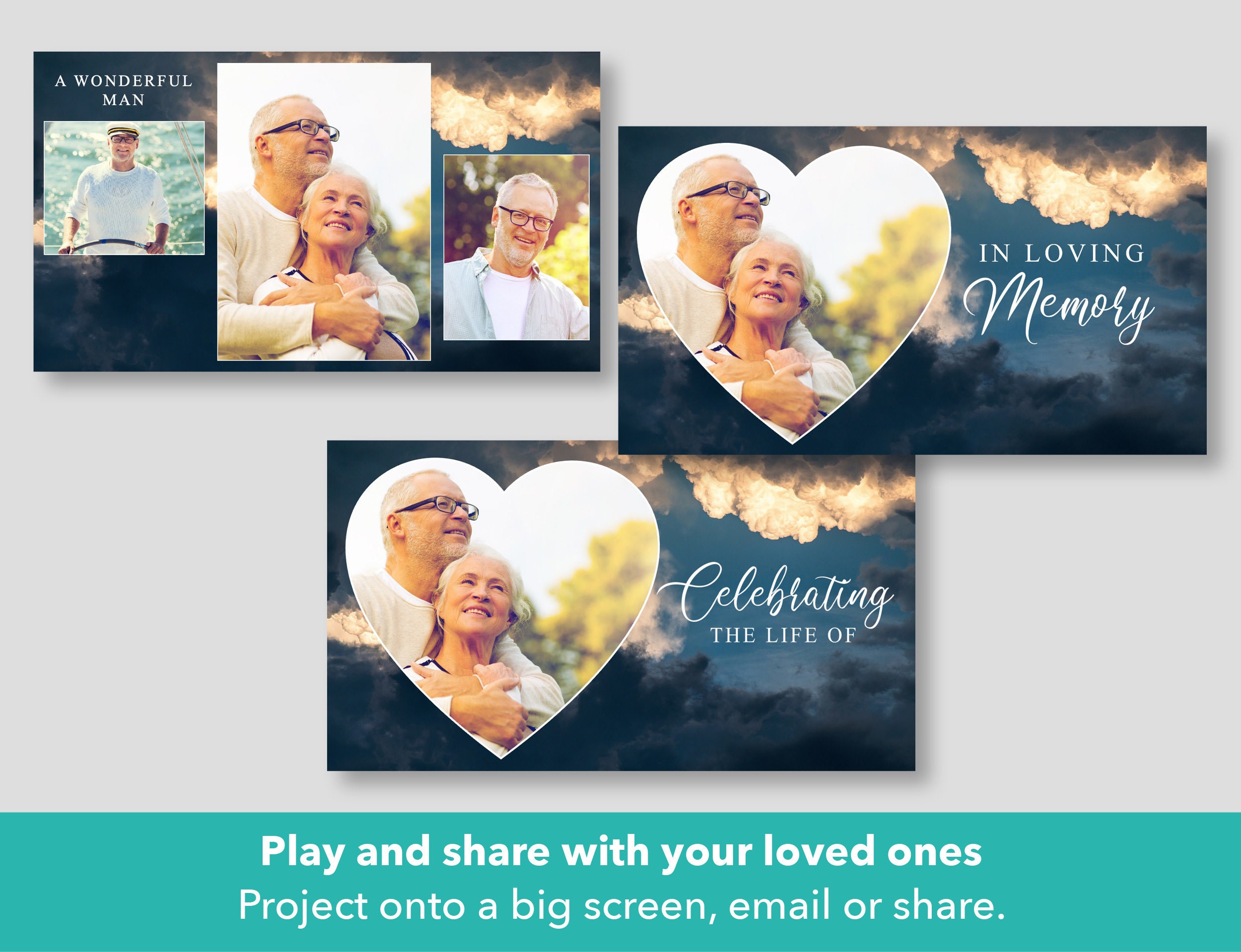 Premium Funeral Powerpoint Template Funeral Slideshow - Etsy UK
