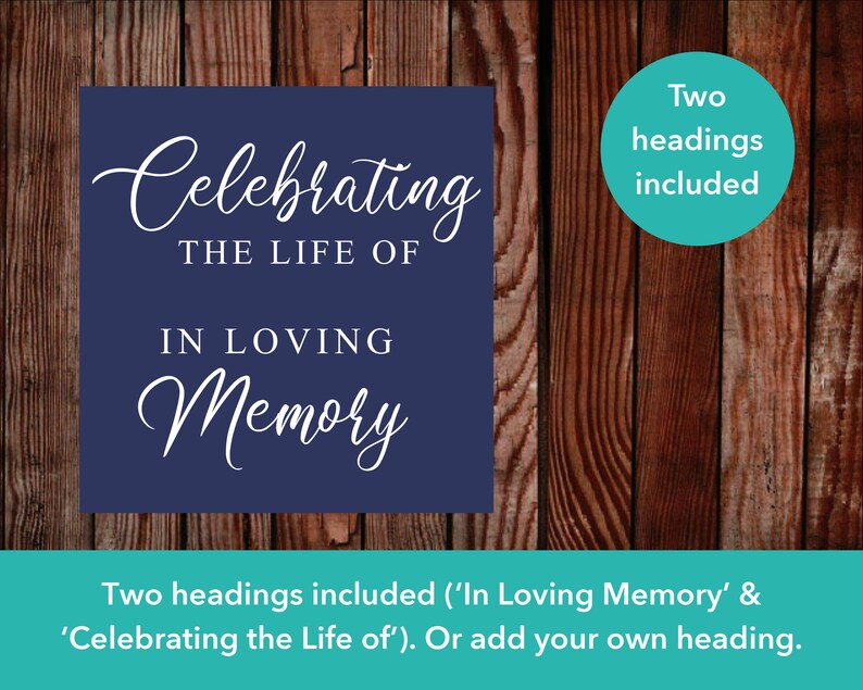 Funeral Poster With Ocean Background Celebration of Life - Etsy