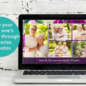 Purple Floral Celebration of Life Slideshow | Purple Floral Funeral ...