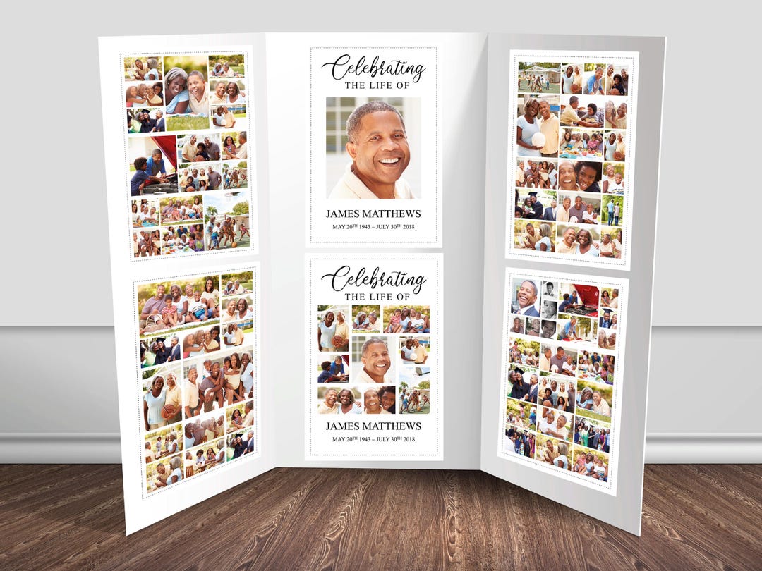 Funeral Poster and Funeral Welcome Sign Bundle | Funeral Photo Display ...