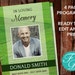 Green Funeral Program Template for Men | Green Celebration of Life ...