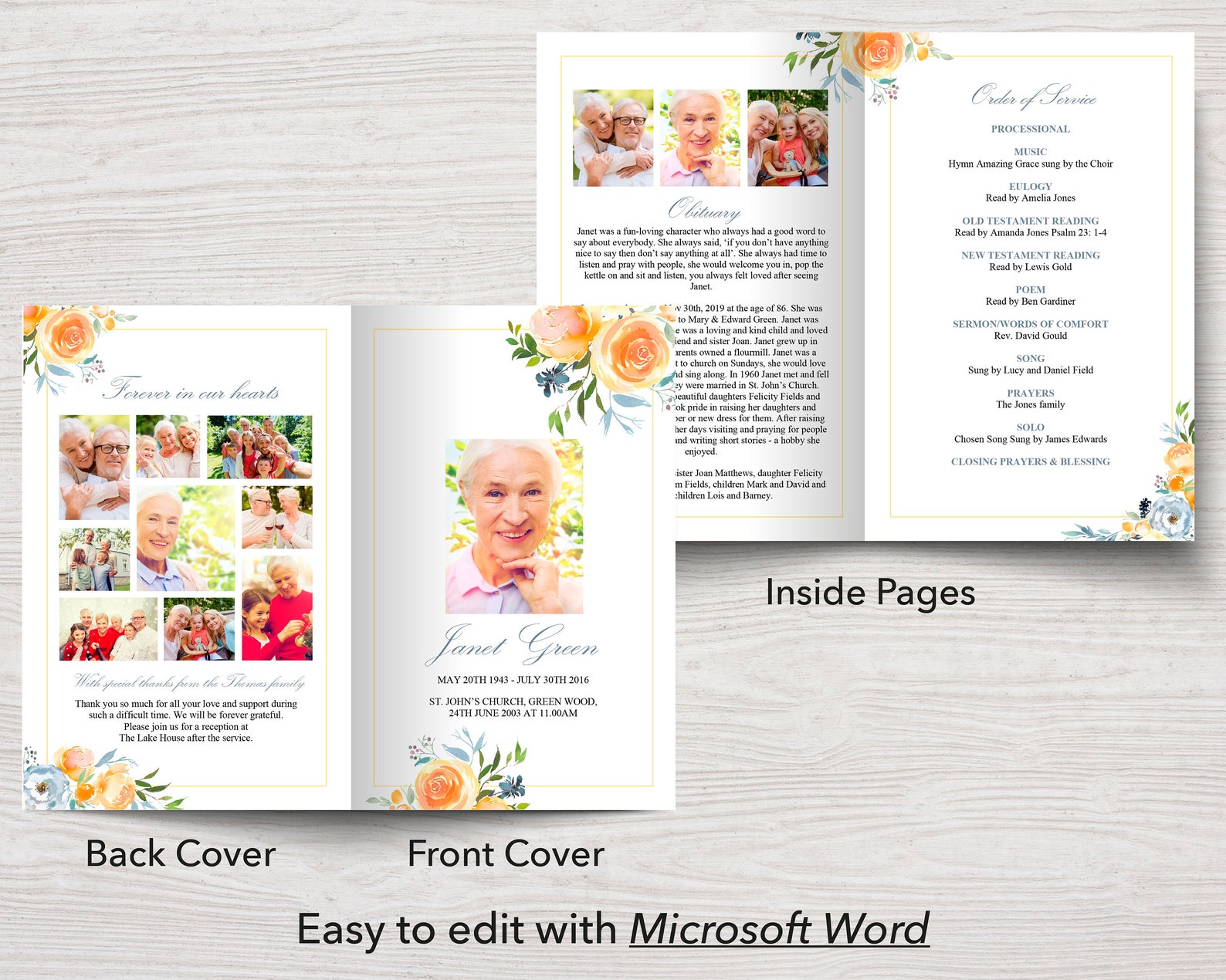 Funeral Slideshow Template + FREE Funeral Program | Funeral Powerpoint ...