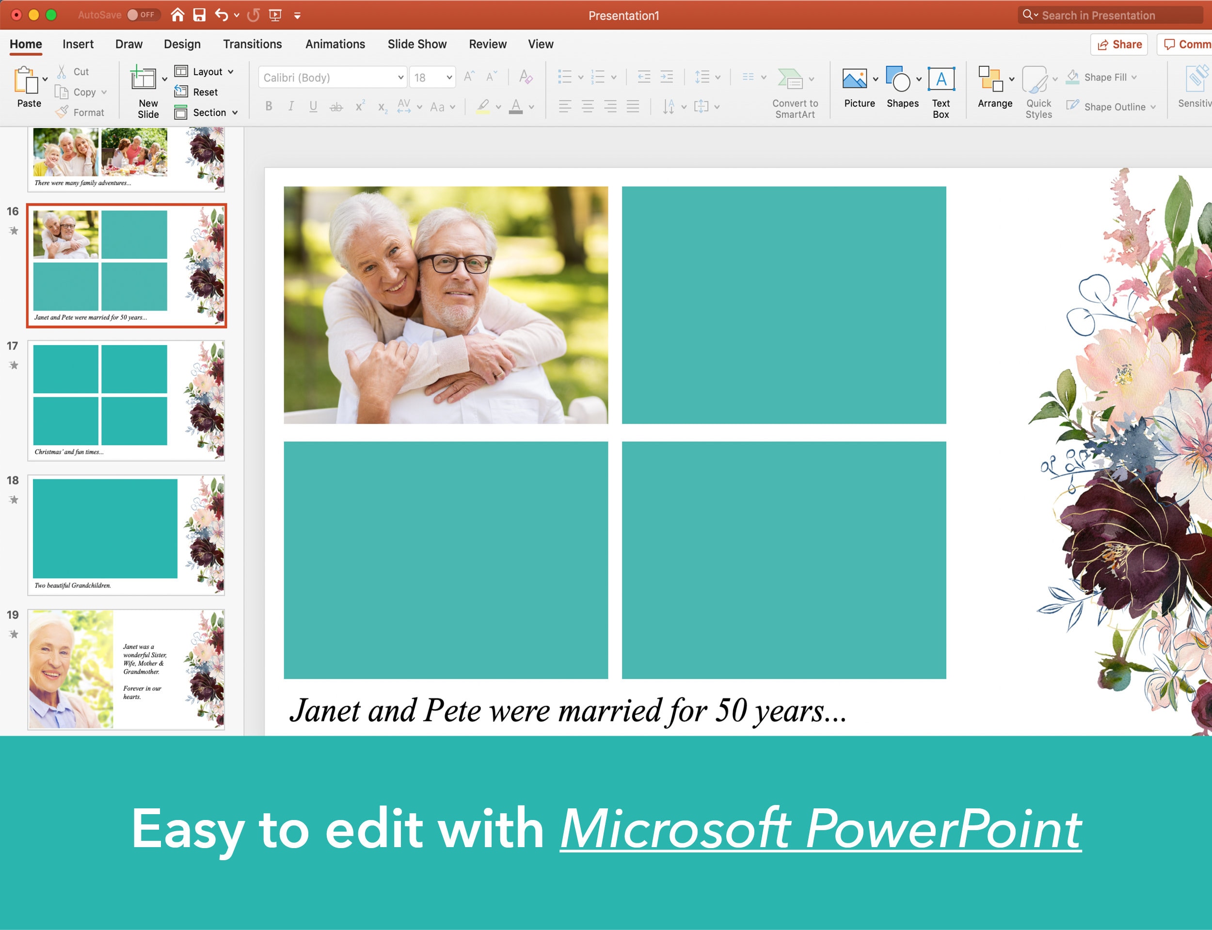 Celebration of Life Powerpoint Template Funeral Slideshow | Etsy UK