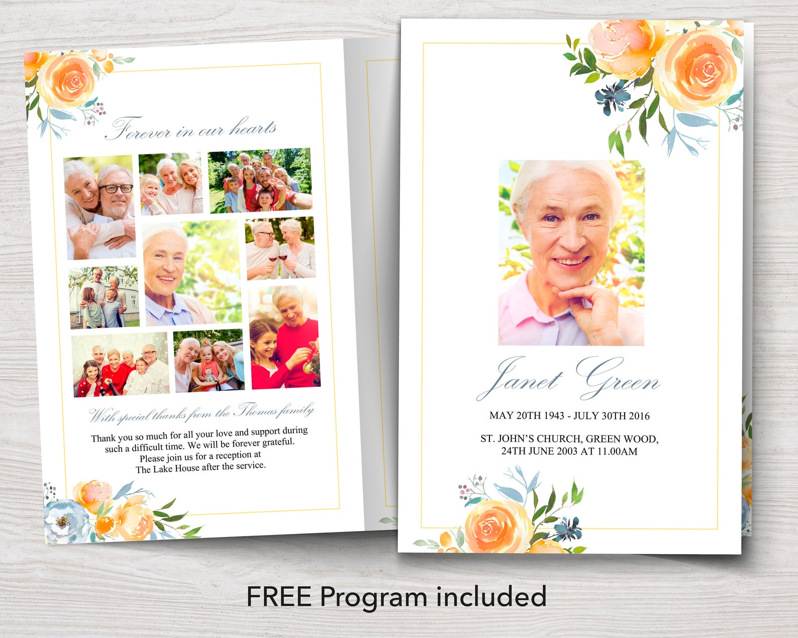Funeral Slideshow Template + FREE Funeral Program | Funeral Powerpoint ...