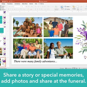Purple Funeral Slideshow Template | Funeral Slideshow | Celebration of ...