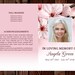 Pink Funeral Program Template Pink Flowers Funeral Template Pink Floral ...