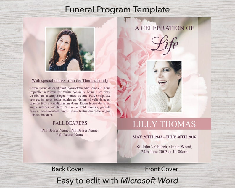 Funeral Bundle Funeral Program Template Funeral Welcome | Etsy