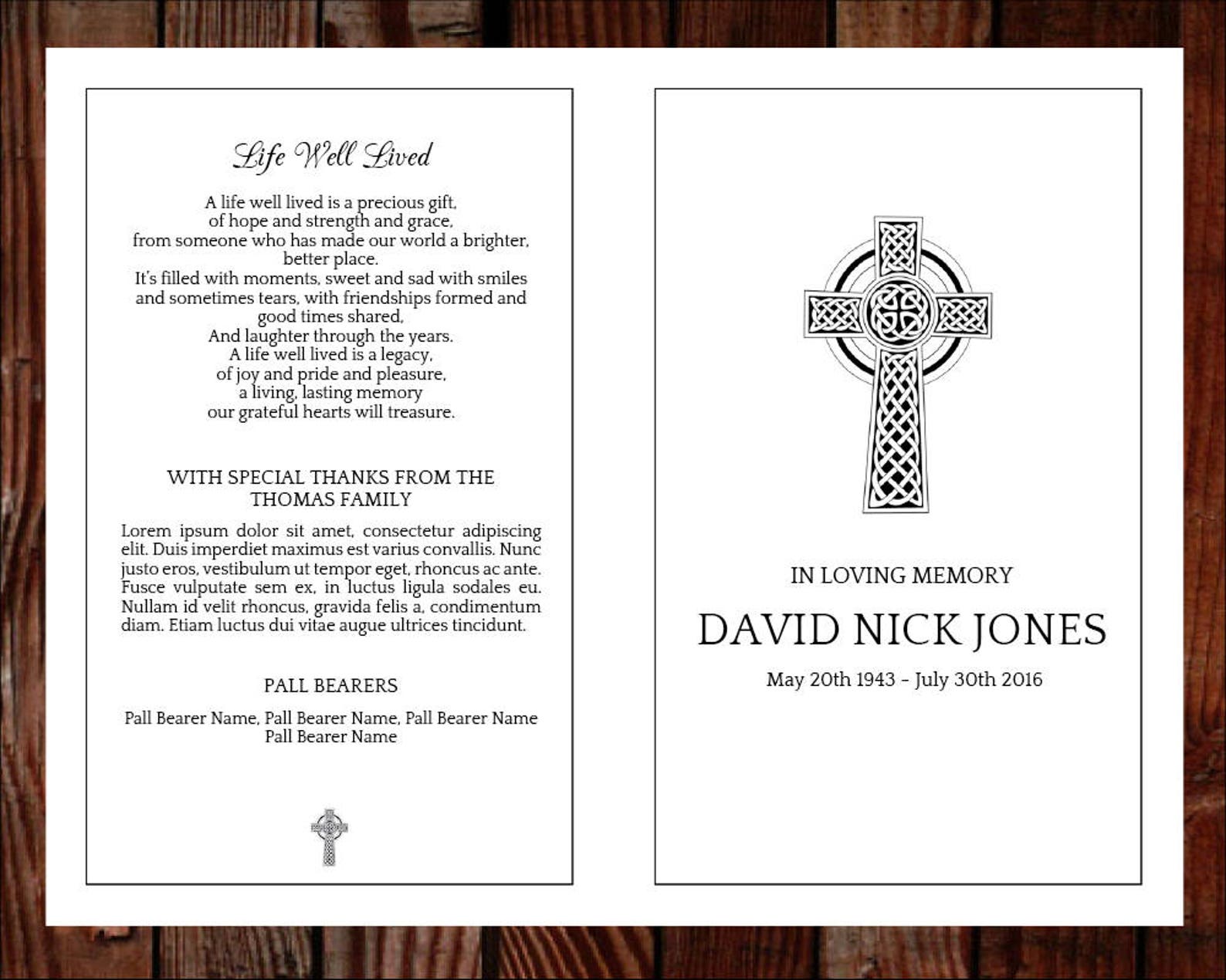 Catholic Funeral Program Template Vrogue co