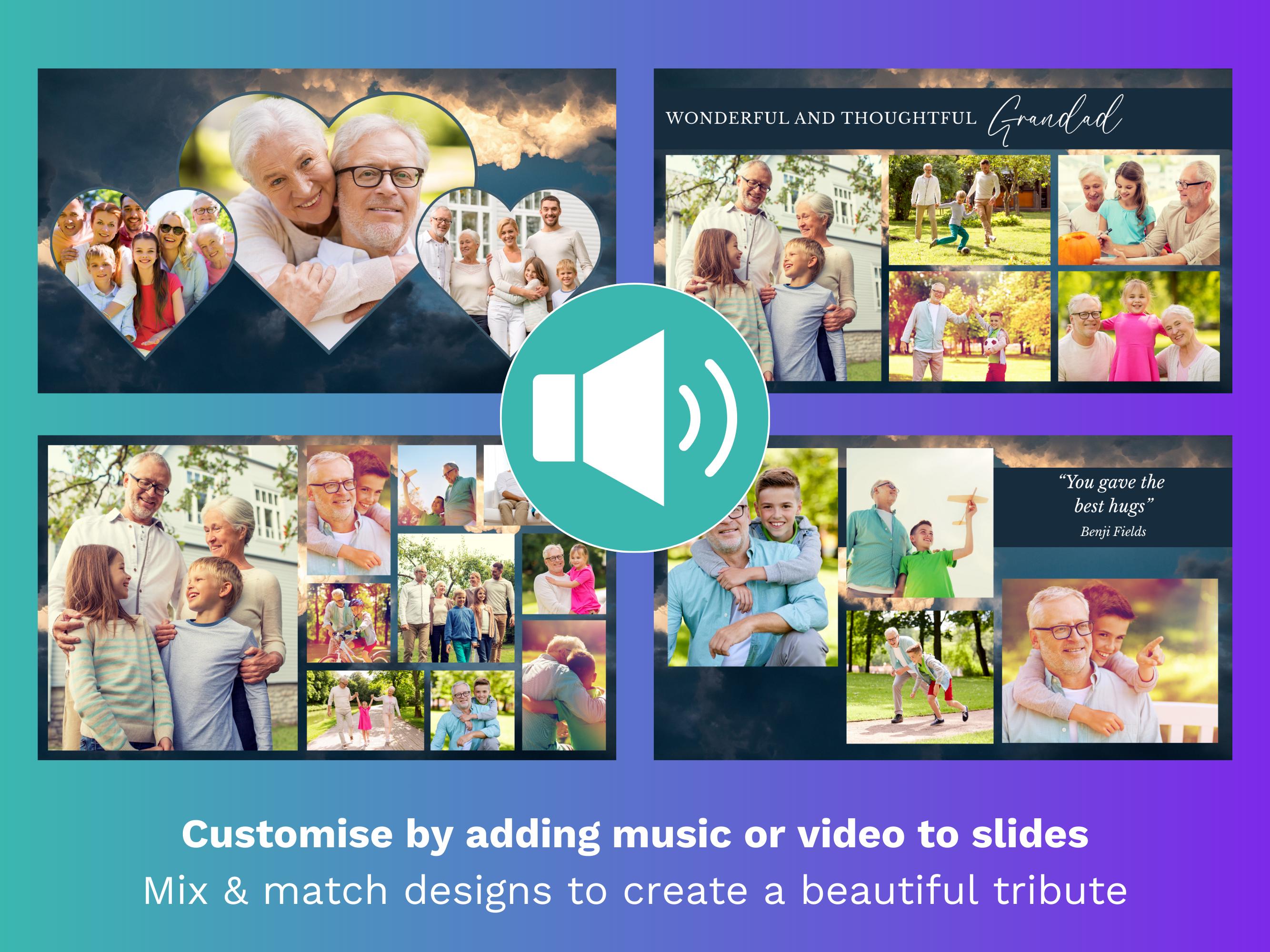 Funeral Slideshow Template Canva, Memorial Video Template, Funeral ...