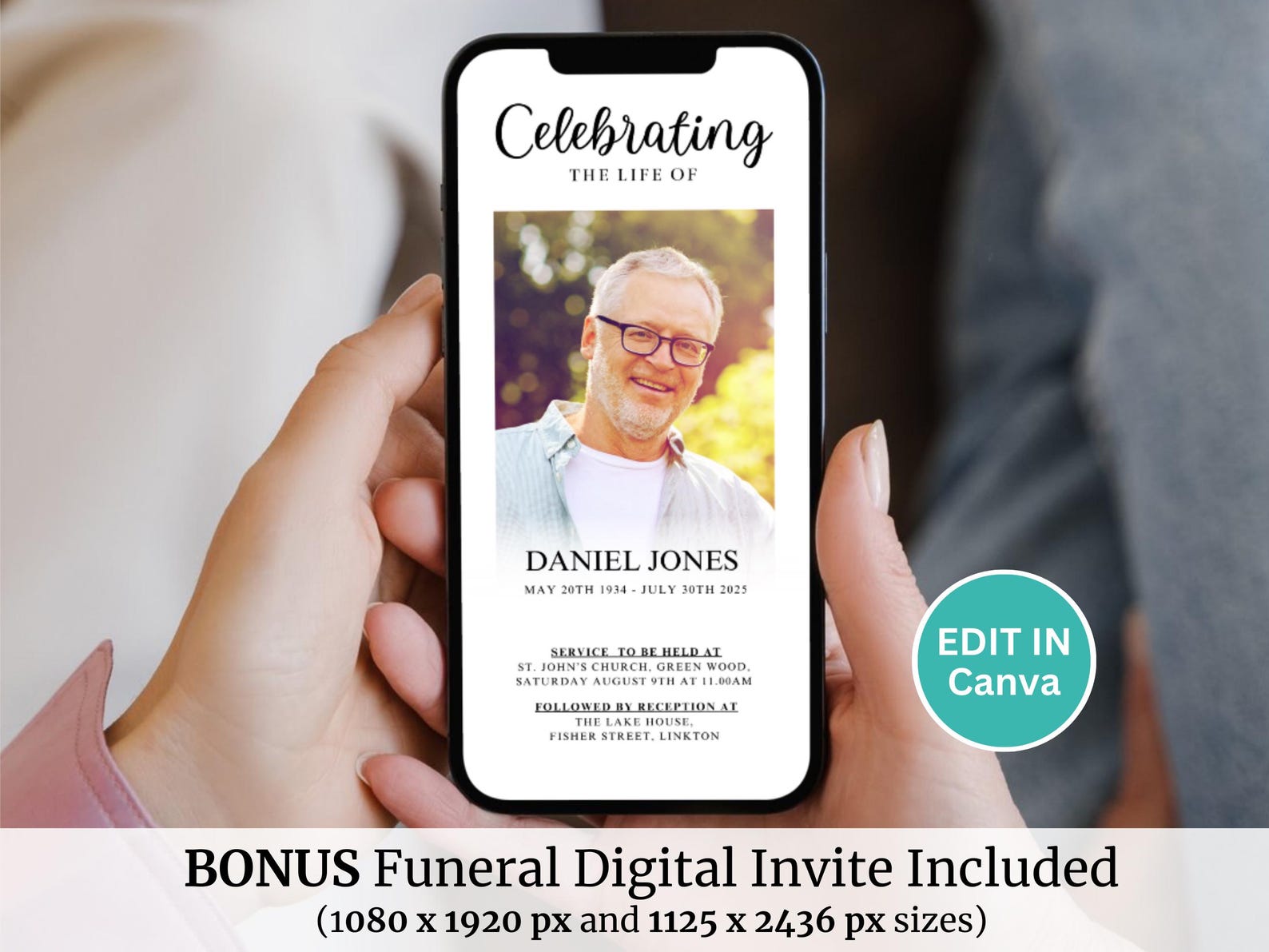 Memorial Photos, Funeral Poster Set Bundle, Canva Memorial Photo Boards ...