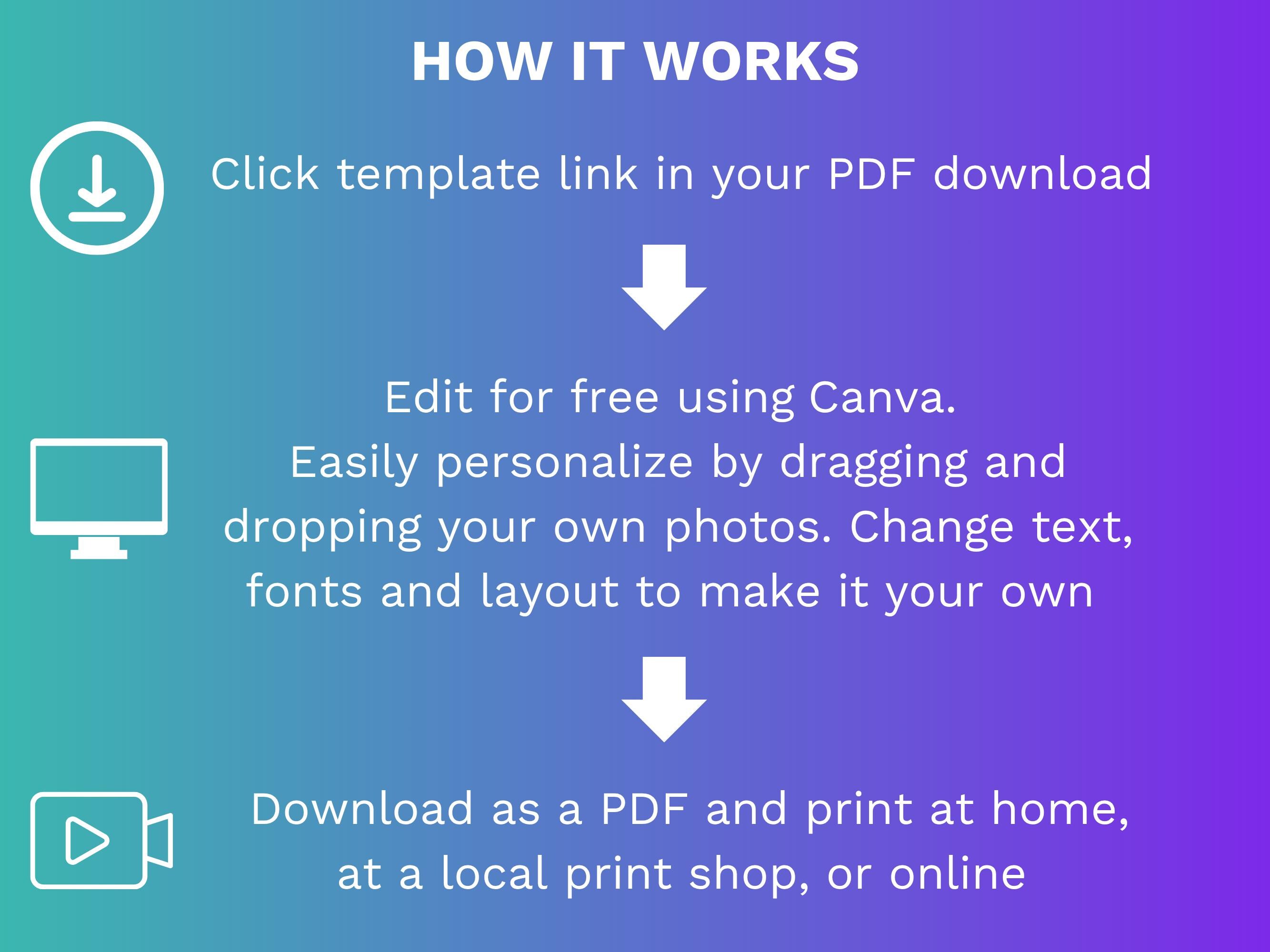 Sunset Canva Funeral Program Template: 4 Page Memorial Program is Easy ...