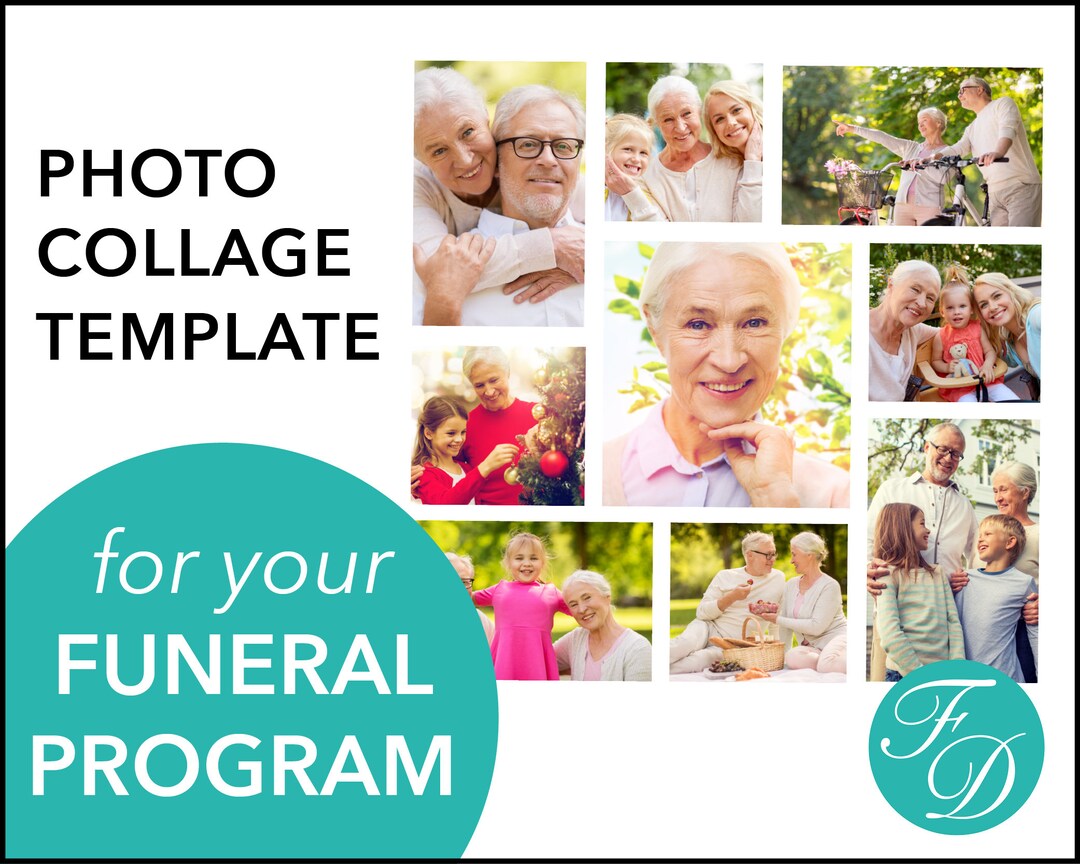 Funeral Photo Collages for Funeral Program Templates | Pick a Collage ...