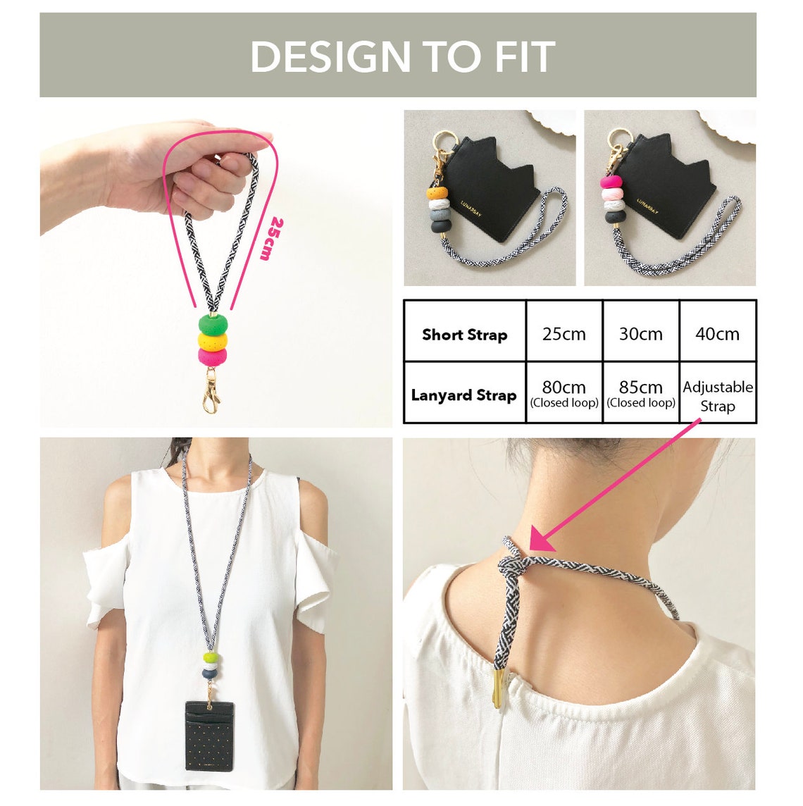 Pastel Rainbow Lanyard Keychain / Rainbow Keychain / Colourful - Etsy